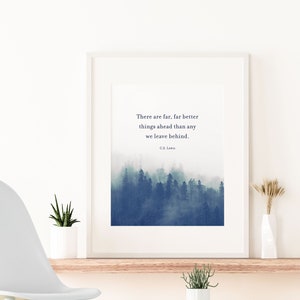 C.S. Lewis Quote Print Inspirational Christian Framed Wall Art Indigo ...
