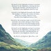 Scotland Art Print Scottish Gifts Scotland Highlands Poem Wall Art ...