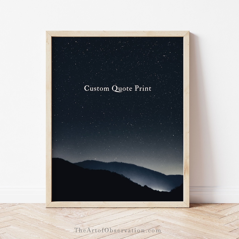 Starry Night With Poem - Etsy