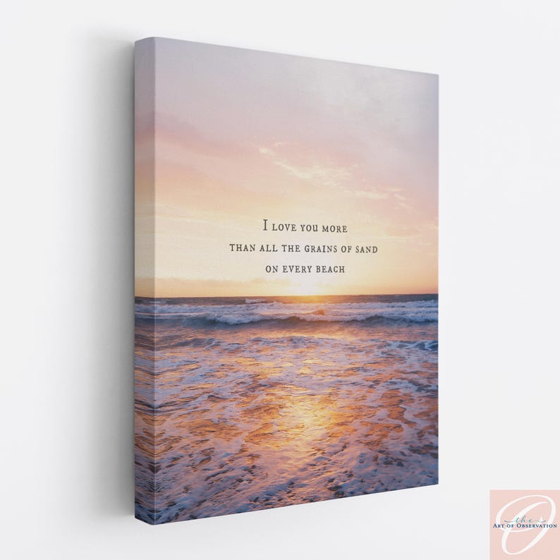 Personalized Beach Sunset Print, Framed Custom Quote Ocean Wall Art ...