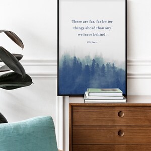 C.S. Lewis Quote Print Inspirational Christian Framed Wall Art Indigo ...