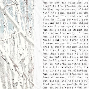 Robert Frost Birches Poem Wall Art Print Robert Frost Poetry Quote ...