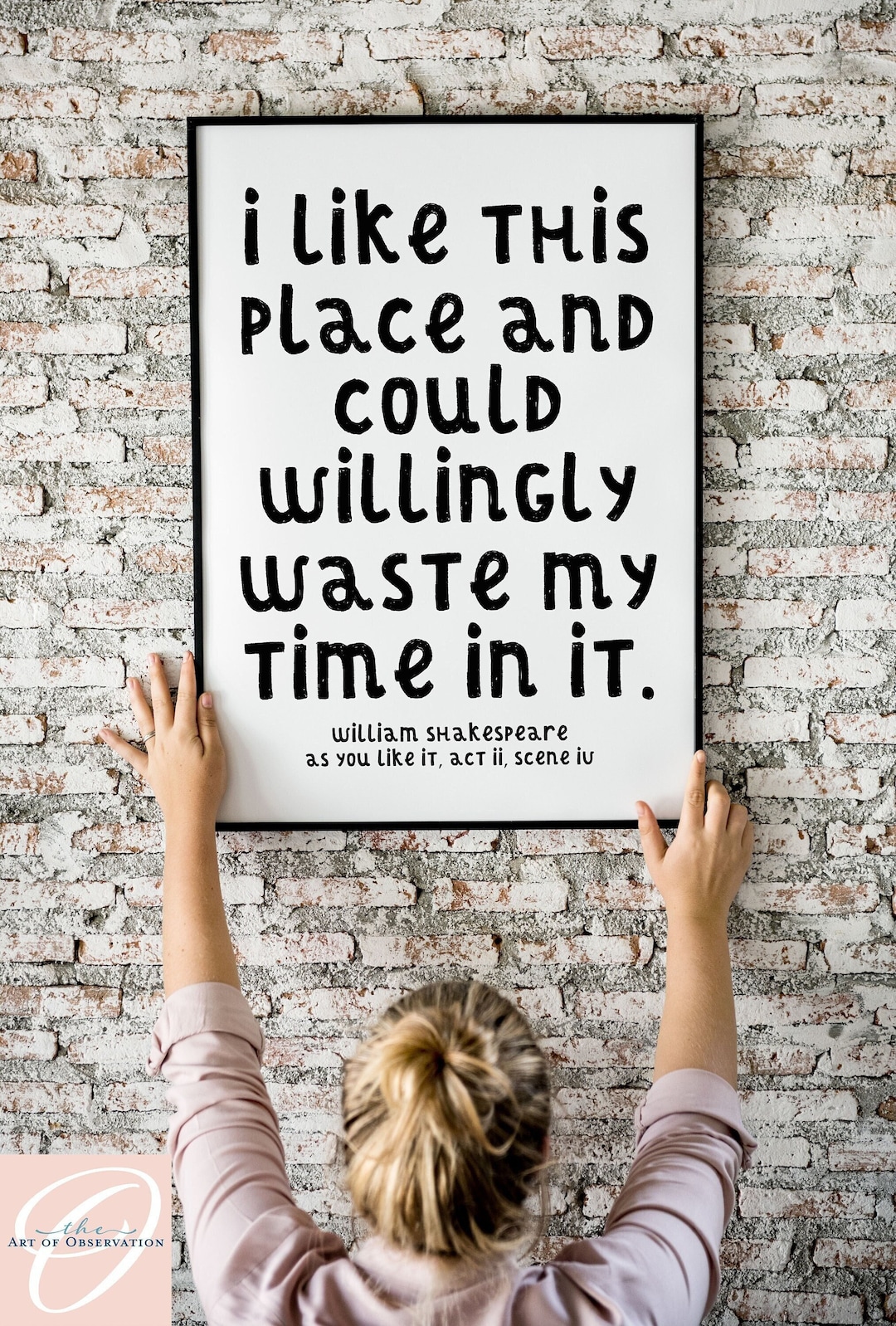 I Like This Place Quote Print Shakespeare as You Like It Framed Print ...