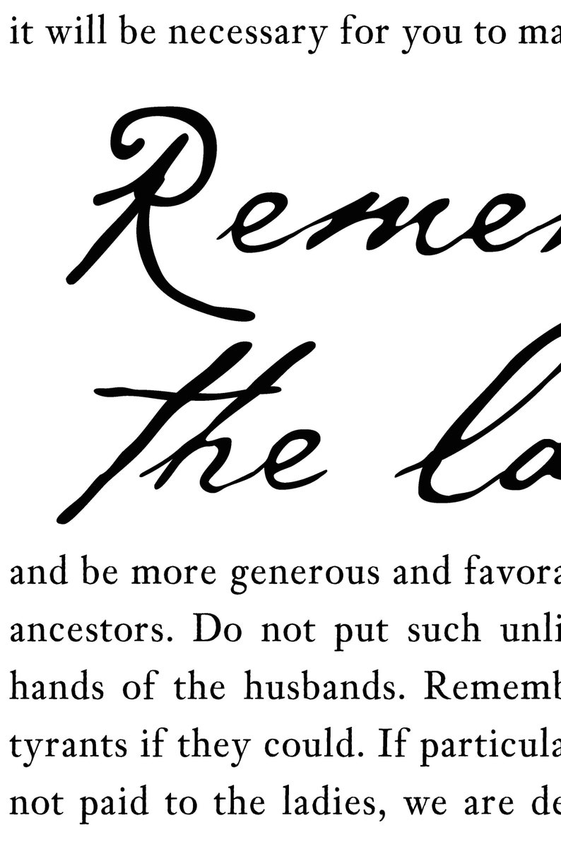 Abigail Adams Quote Print Remember the Ladies Feminist Wall - Etsy