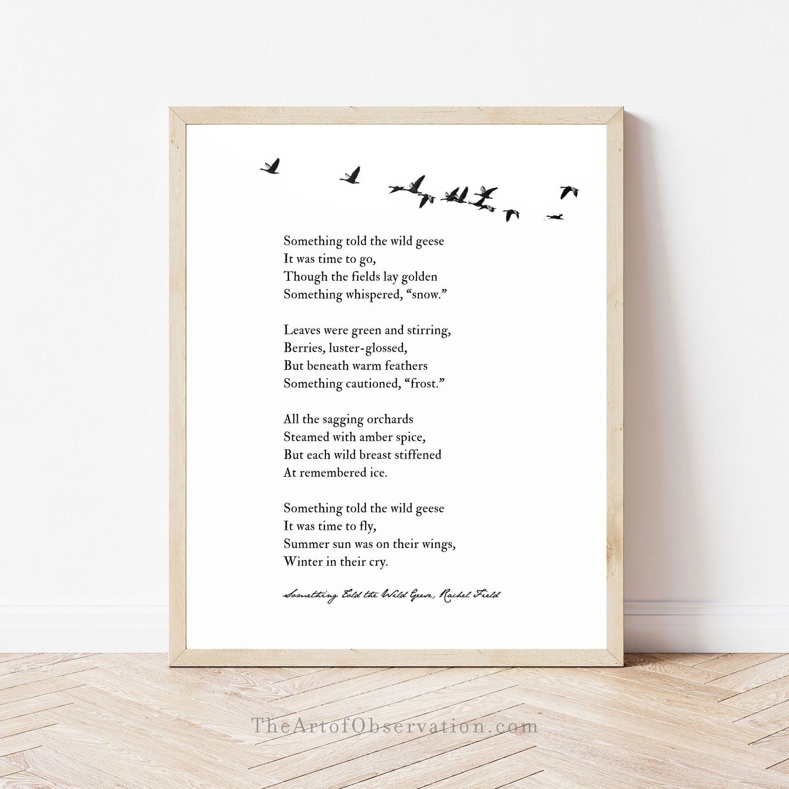 Wild Geese Poem Wall Art Print Custom Poetry Quote Wall Art - Etsy