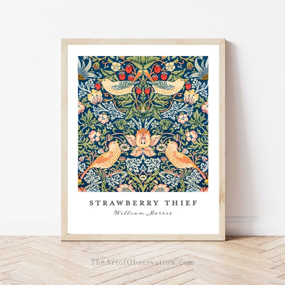 William Morris Wall Art Print Strawberry Thief Bird Art - Etsy