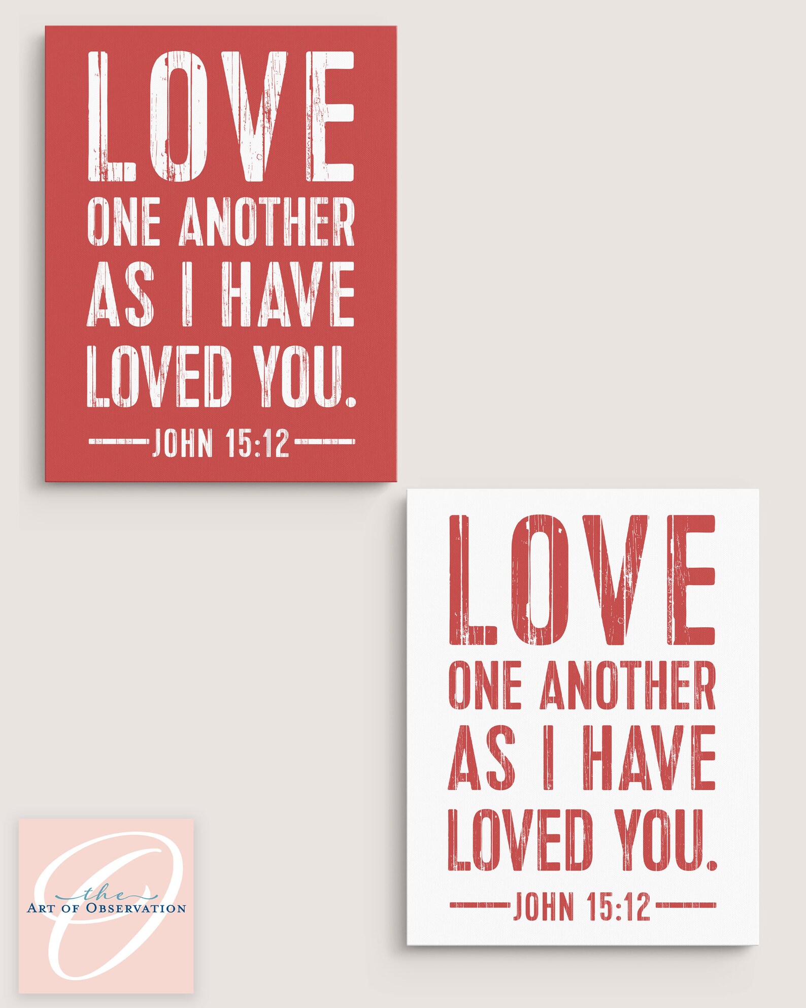 Bible Verse Wall Art Canvas or Print Love One Another Quote - Etsy