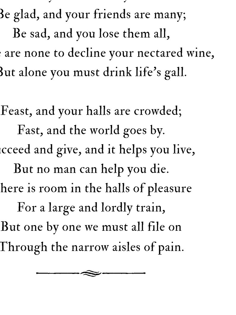 Solitude poem print Laugh and the world laughs with you | Etsy