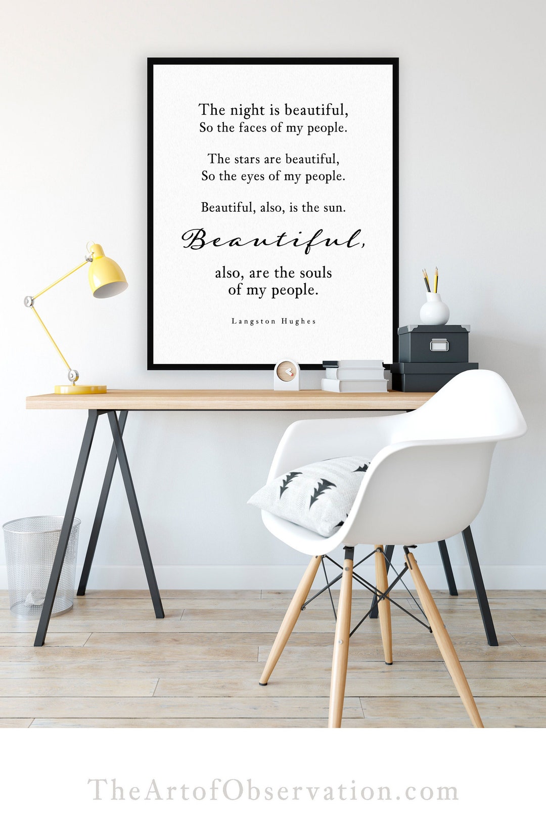 Langston Hughes Quote Print Beautiful Are the Souls of My People Poem ...
