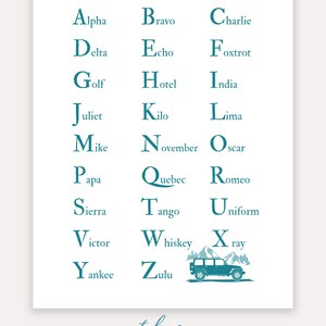 Phonetic Alphabet Print Off-road Vehicle Car Silhouette SUV Wall Art ...