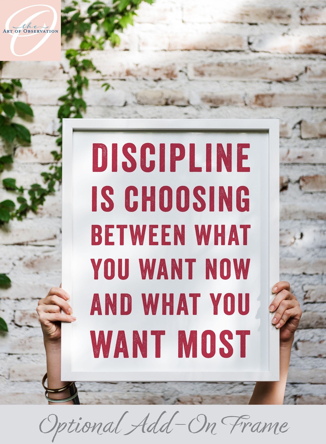 Discipline Quote Print Discipline Poster Sports Motivation Quote ...