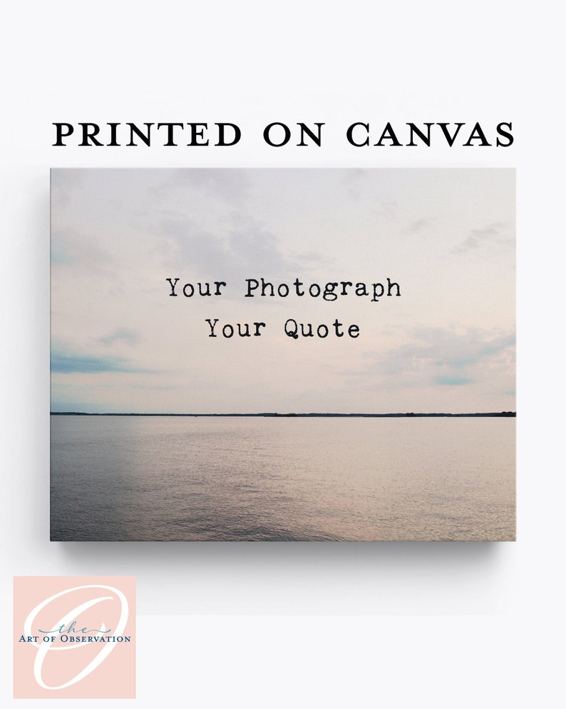 Canvas Custom Quote Photo Print With Text Personalized Gift - Etsy