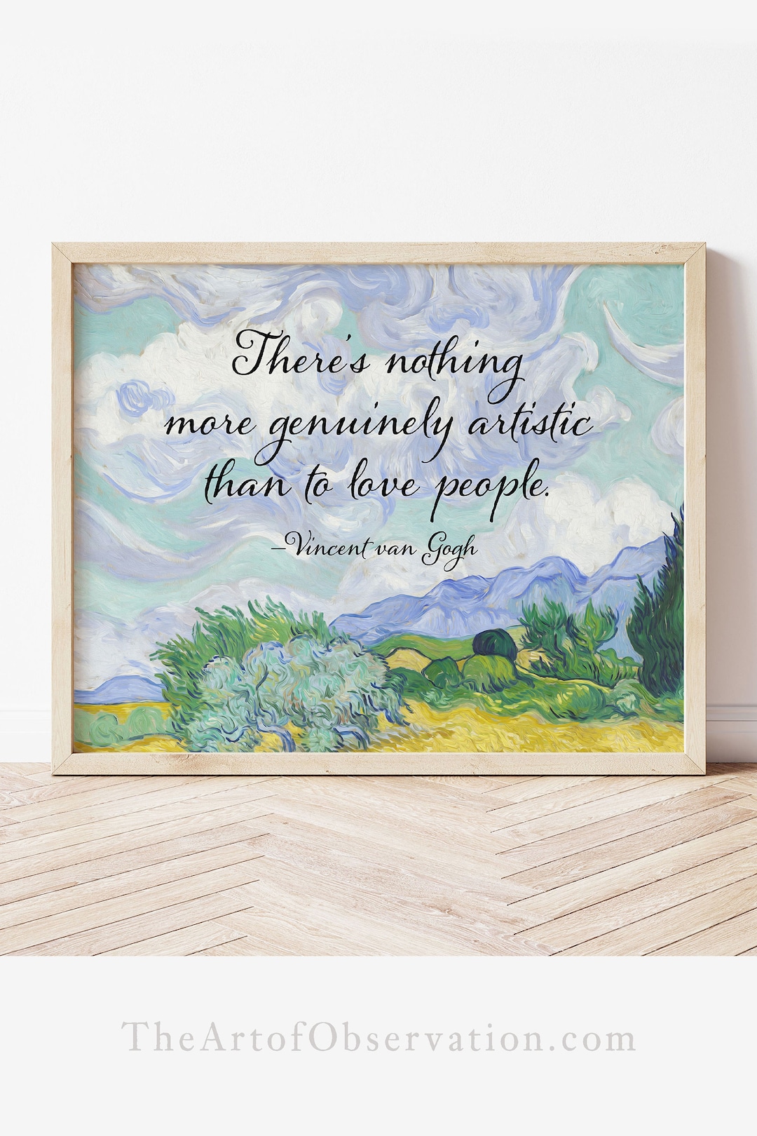 Vincent Van Gogh Print Wheatfield Painting Van Gogh Quote Artist Gift ...