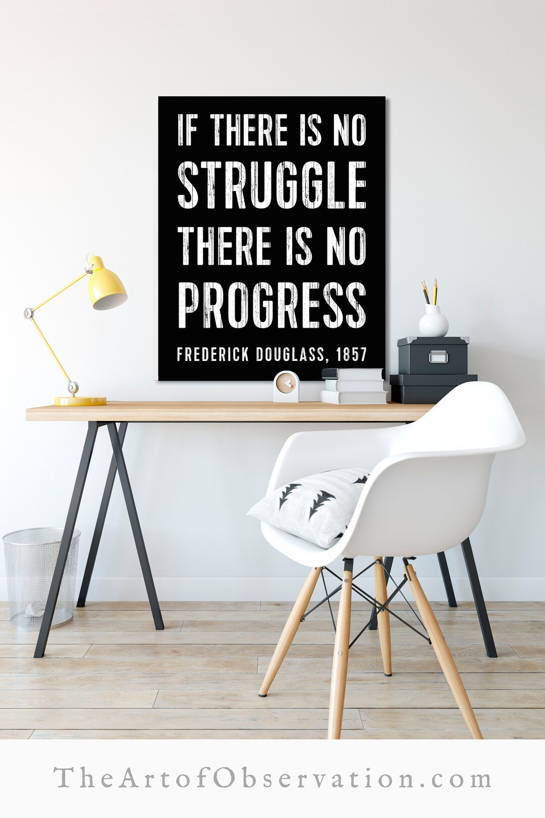 Frederick Douglass Quote Wall Art Print Leadership Gift for Social ...
