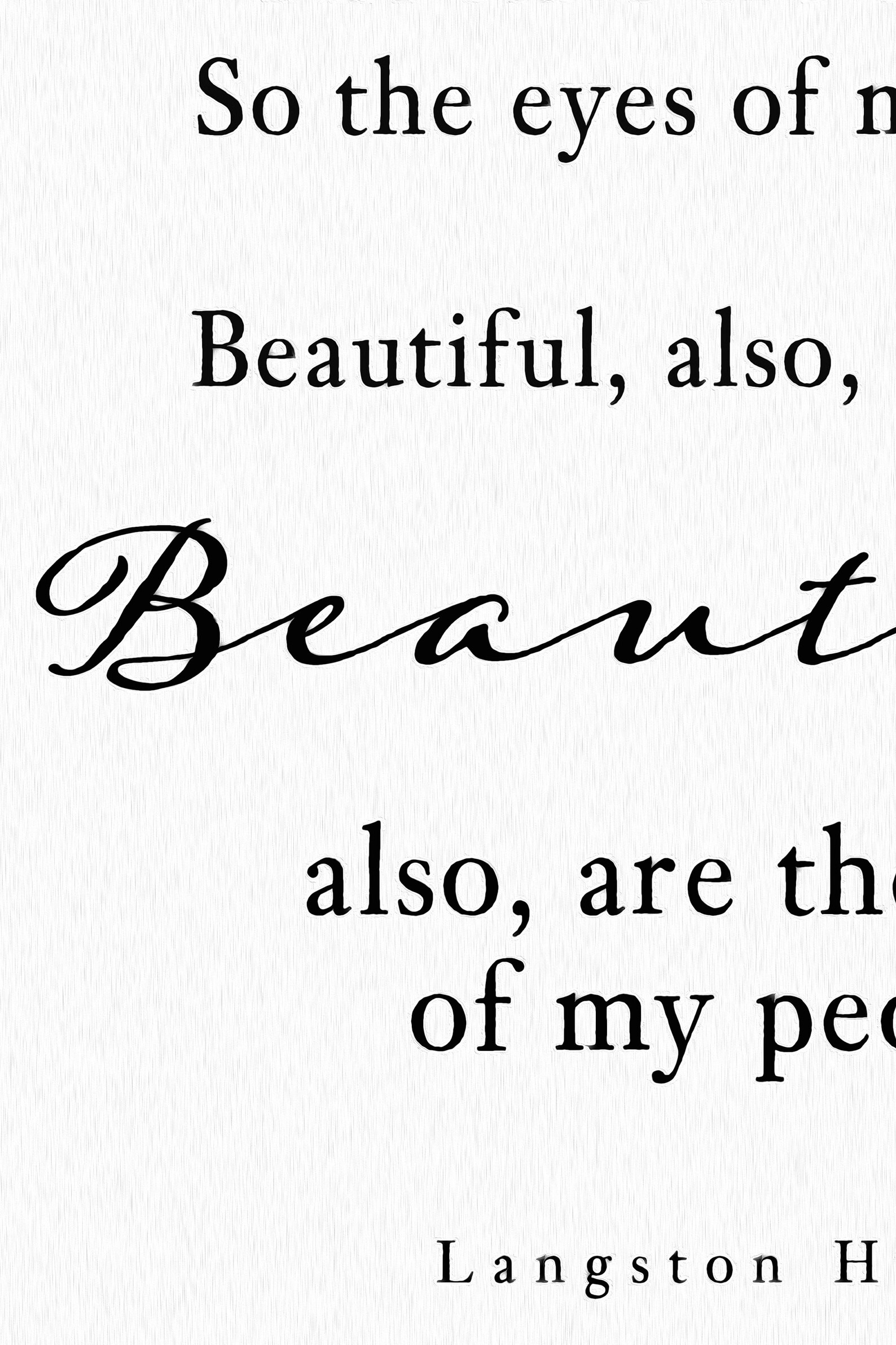 Langston Hughes Quote Print Beautiful Are the Souls of My People Poem ...