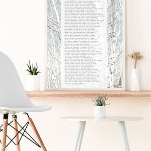 Robert Frost 'birches' Poem Framed Print or Canvas, Childhood Memories ...