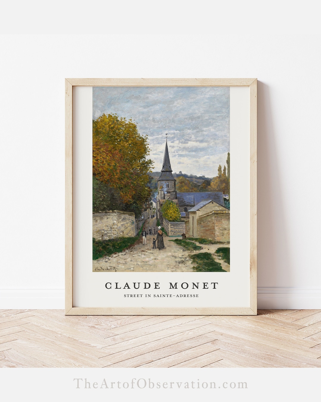 Monet Wall Art Print Street in Sainte-adresse Impressionist Painting ...