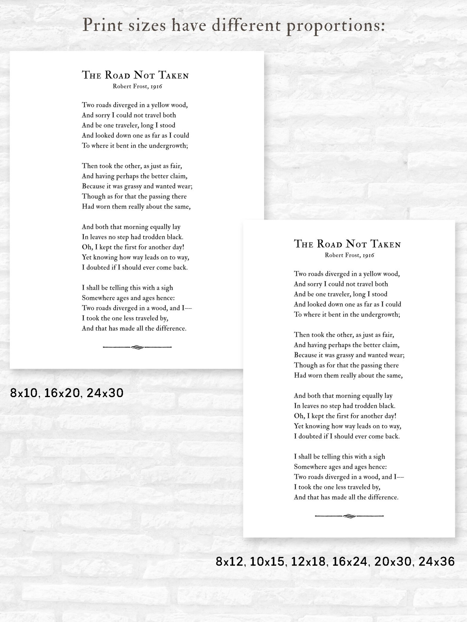 Robert Frost Poetry Wall Art Print, Reluctance Poetry Poster - Etsy