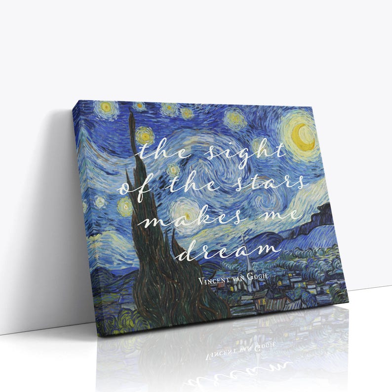 Van Gogh Starry Night Wall Art Print Framed Quote, the Sight of the ...