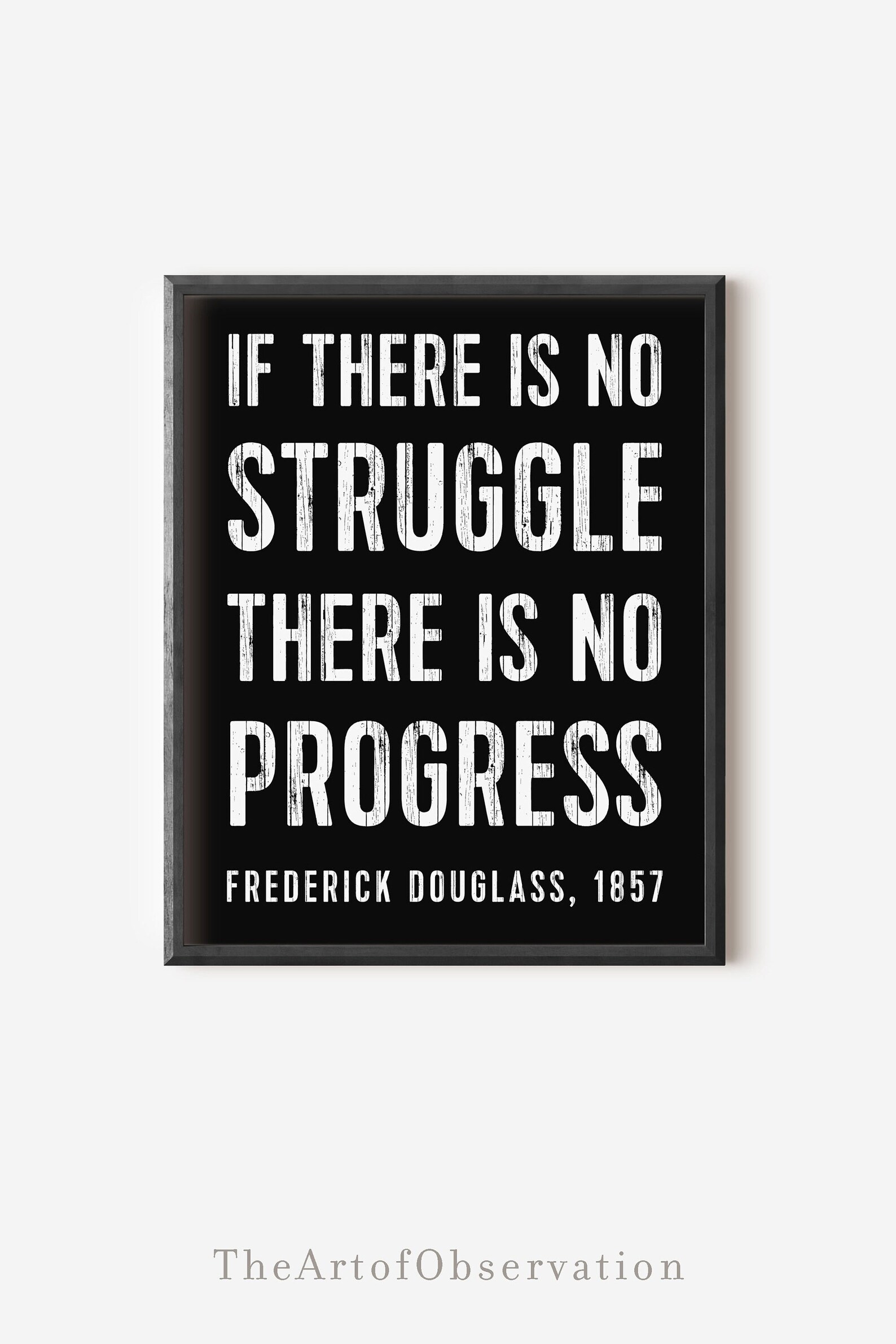 Frederick Douglass Quote Wall Art Print Leadership Gift for - Etsy