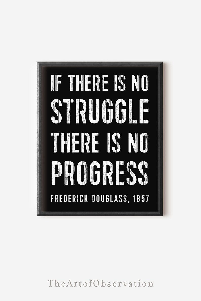 Frederick Douglass Quote Wall Art Print Leadership Gift for Social ...