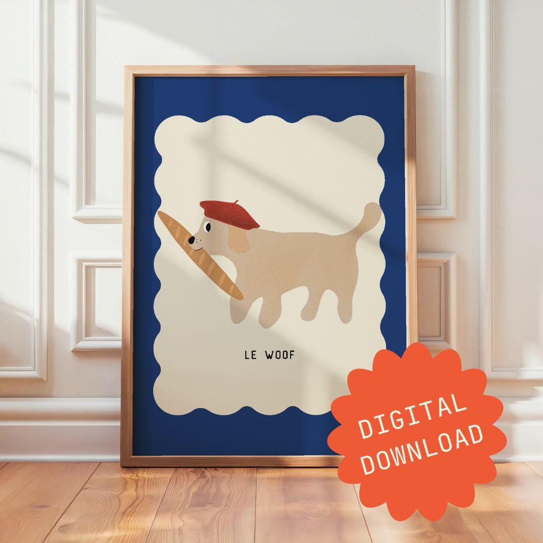 Instant Digital Download | Le Woof Print - Etsy