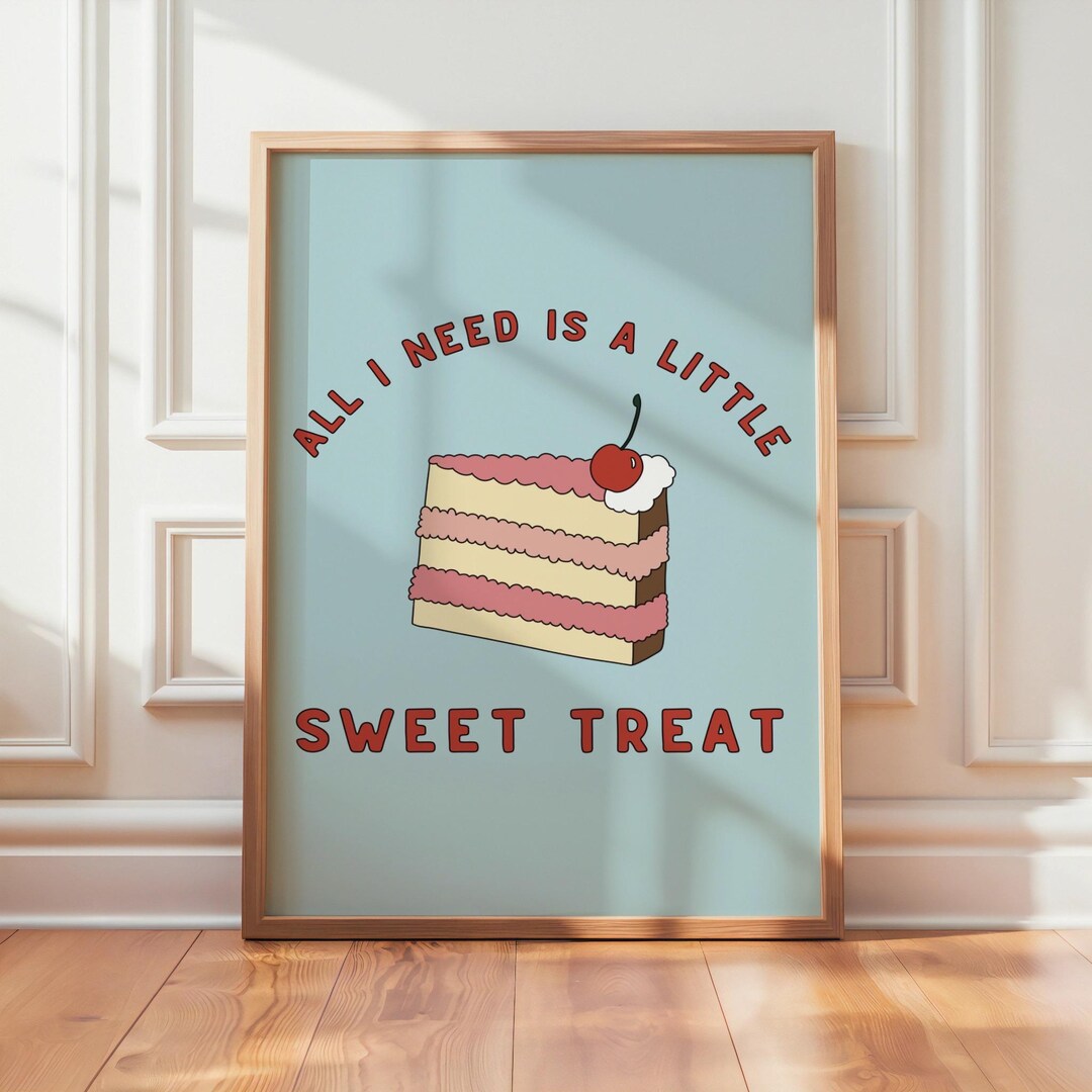 Instant Digital Download | Sweet Treat Print - Blue - Etsy