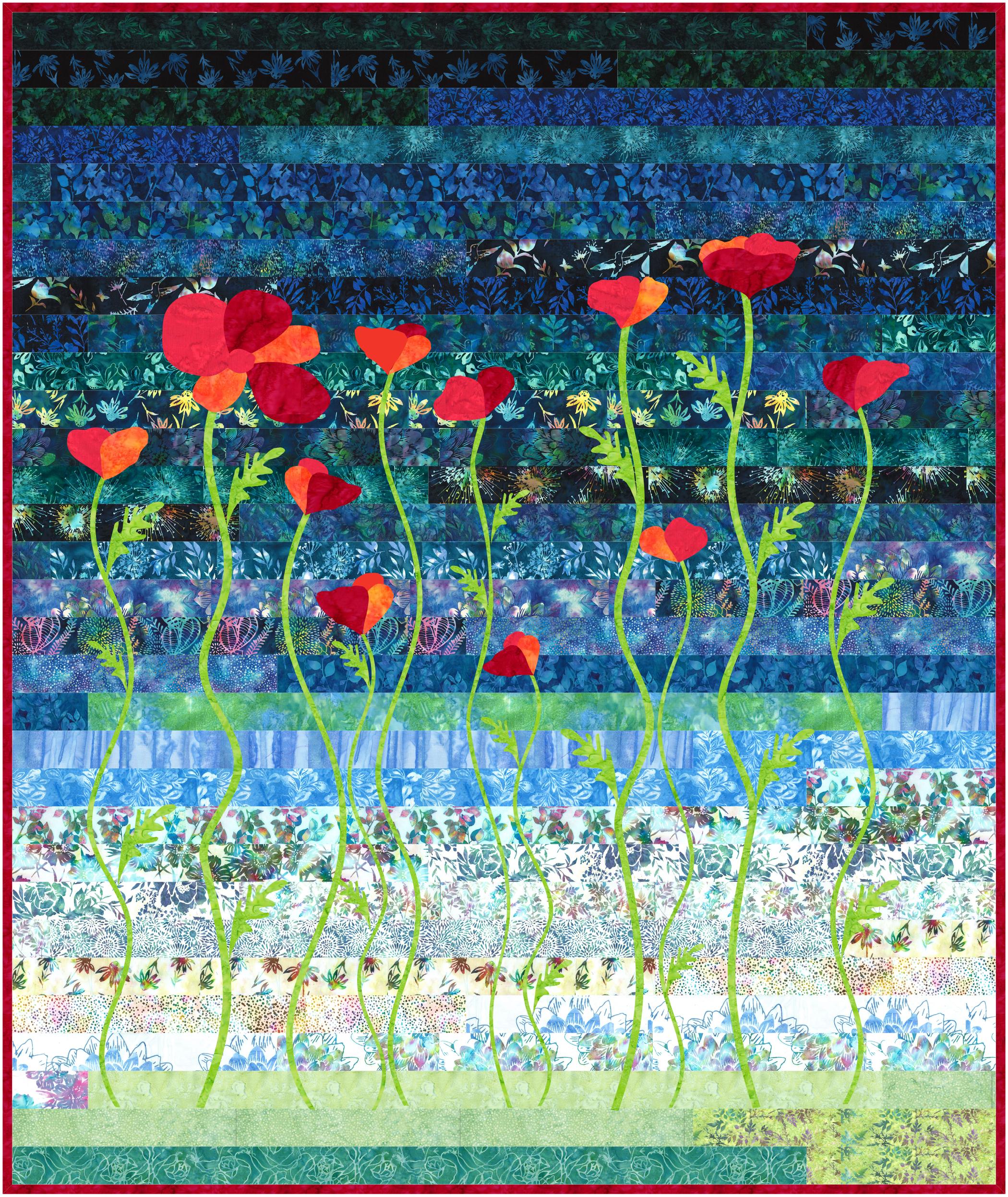 Tall Poppies - a Quilt Pattern Using Strips - Etsy