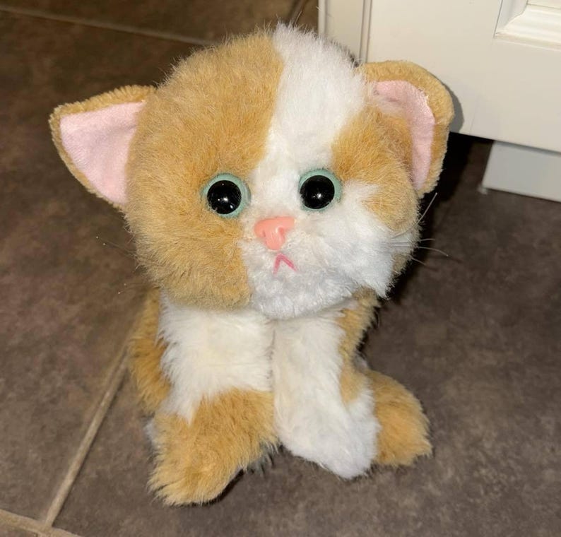 Tyco 1992 Kitty Kitty Kittens Cat Plush Green Eyes PURRS - Etsy