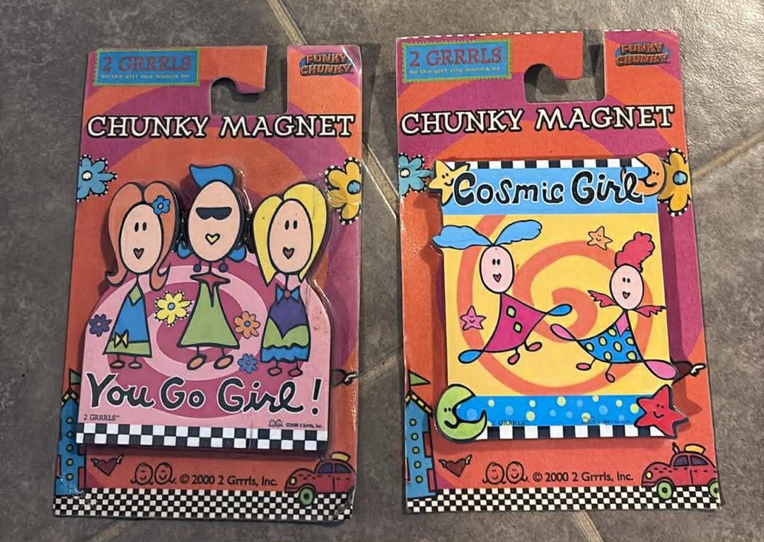 Vintage 2000 Y2K Groovy Chick Refrigerator Magnets Sealed 2 Included - Etsy