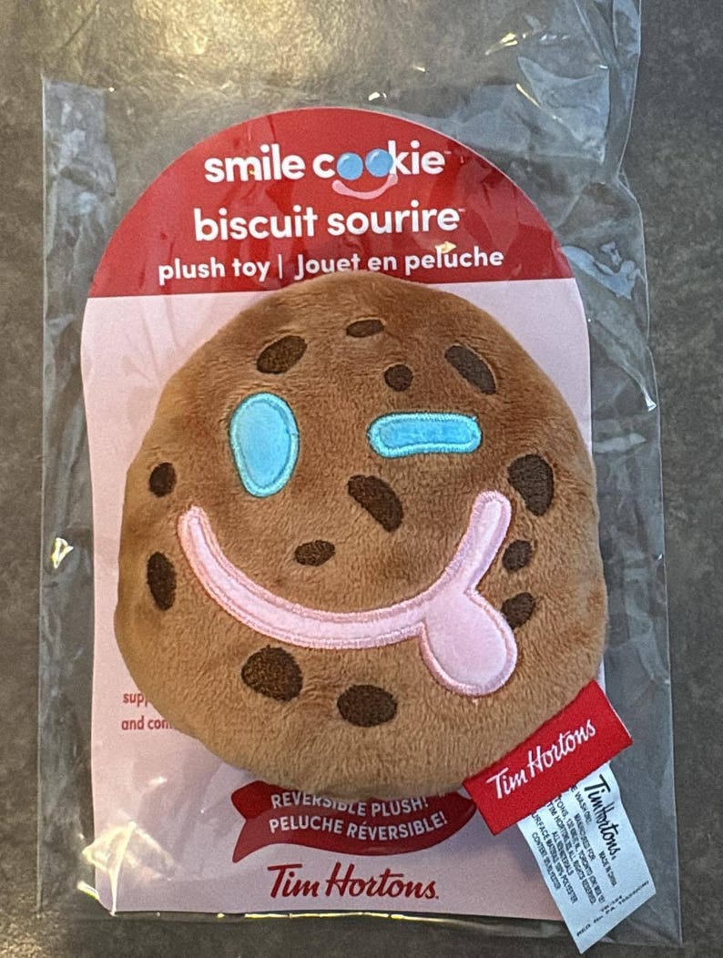 Tim Hortons Smile Cookie Plush Reversible Plush Toy 4 Faces - Etsy