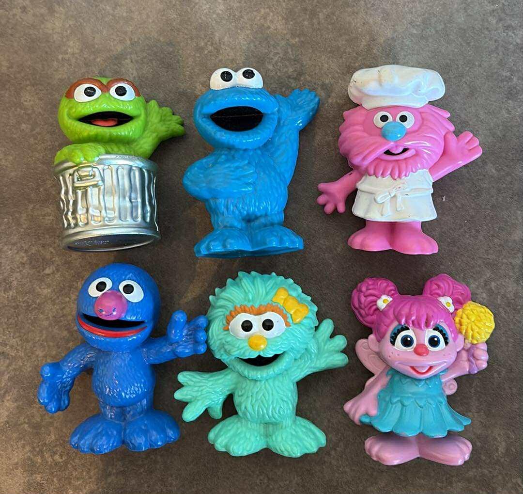 Sesame Street Posable Figures Rosita Abby Grouch Cookie Grover 6 ...