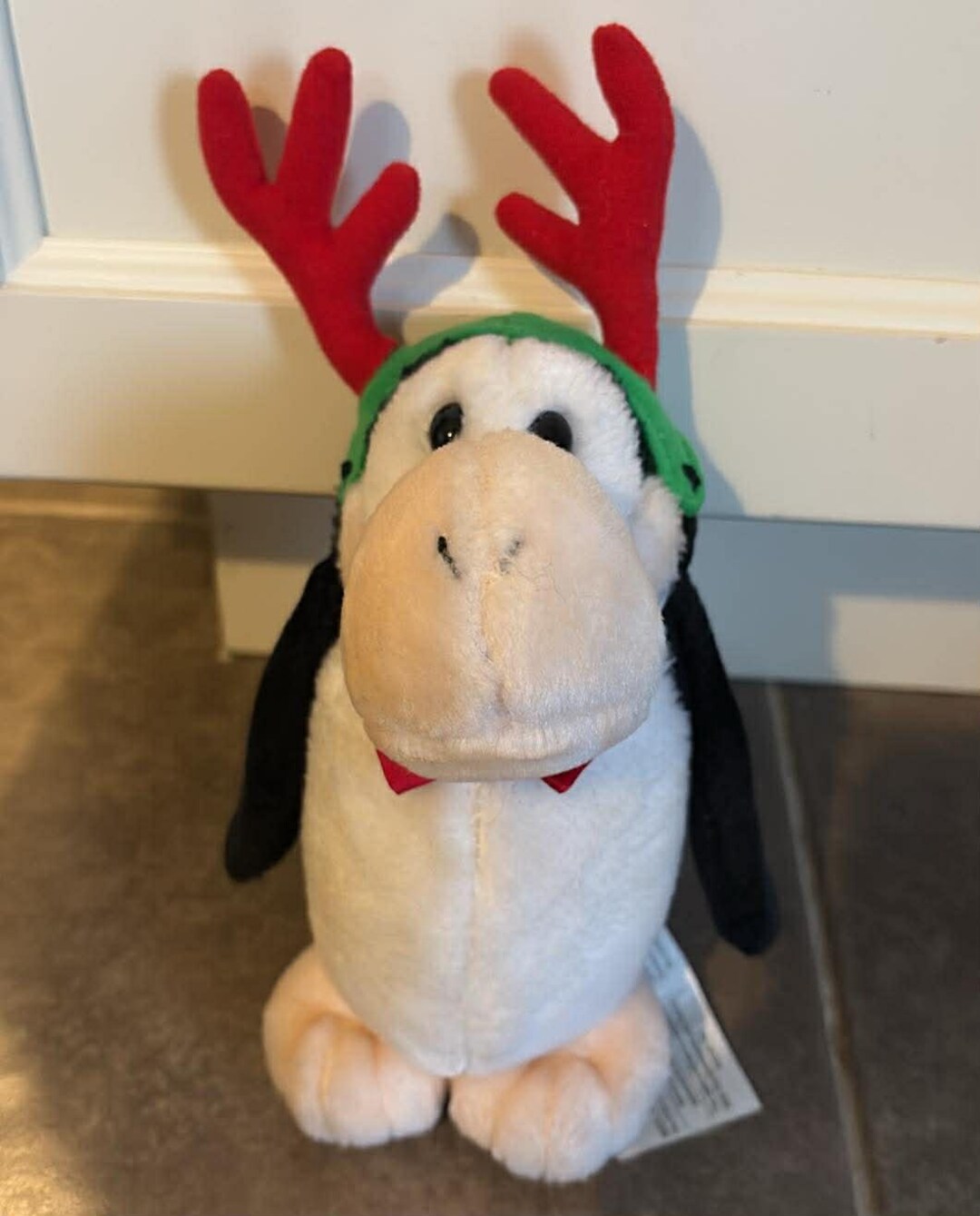 1985 Dakin Opus Reindeer Christmas Plush Penguin Stuffed Animal 7 Inch ...
