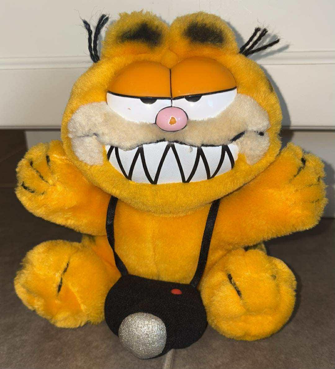 Vintage 1981 Garfield Make My Day Plush 8”- Dakin Angry Face With ...