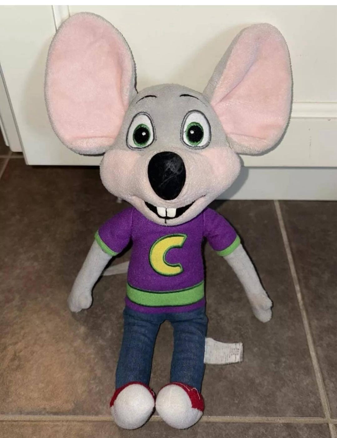 Chuck E. Cheese Pizza Mouse 12" Plush Stuffed Toy Animal READ NOSE ...