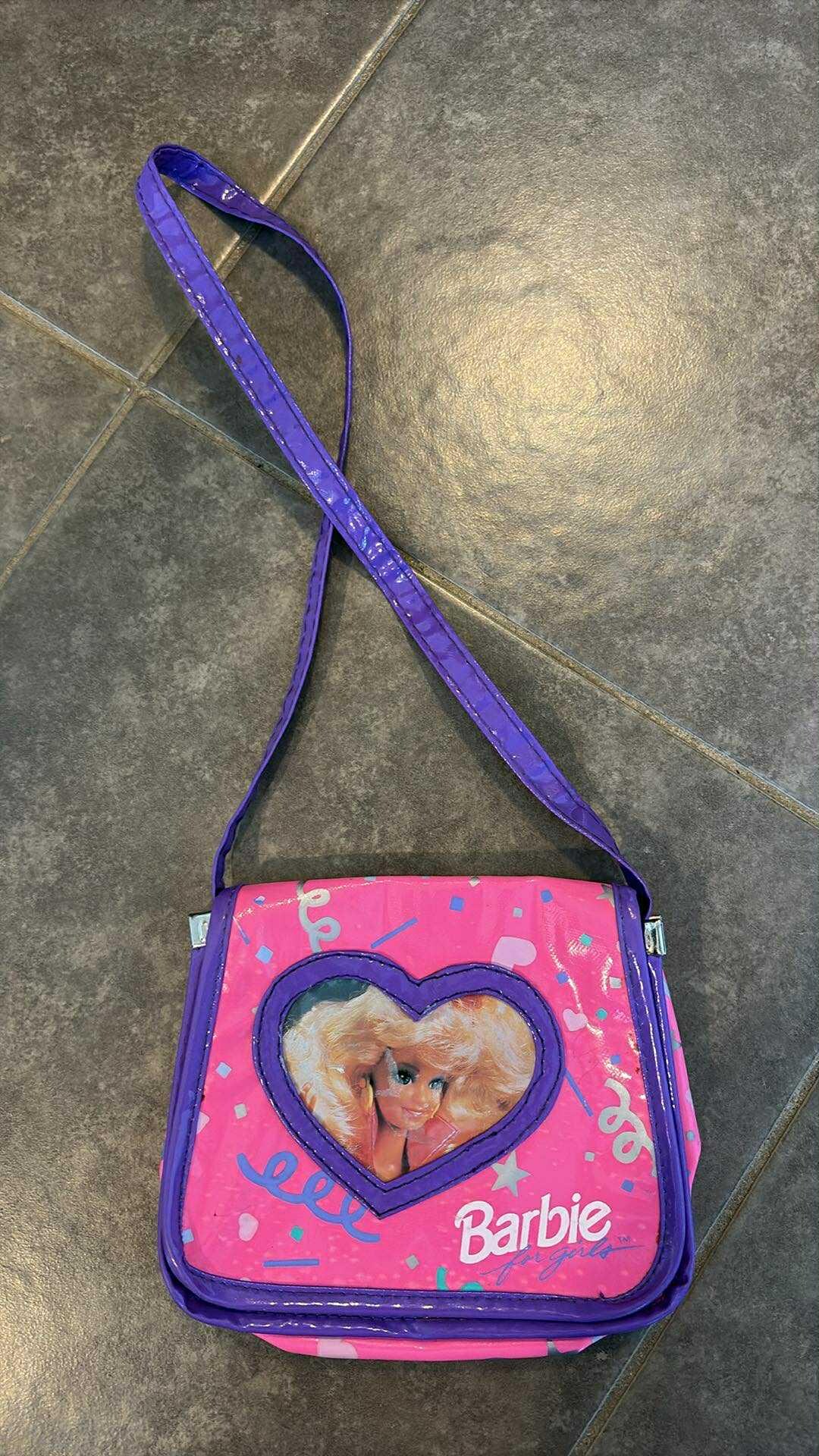 Vintage Mattel Barbie Pyramid Handbags Pink Purple Confetti Bag Purse ...