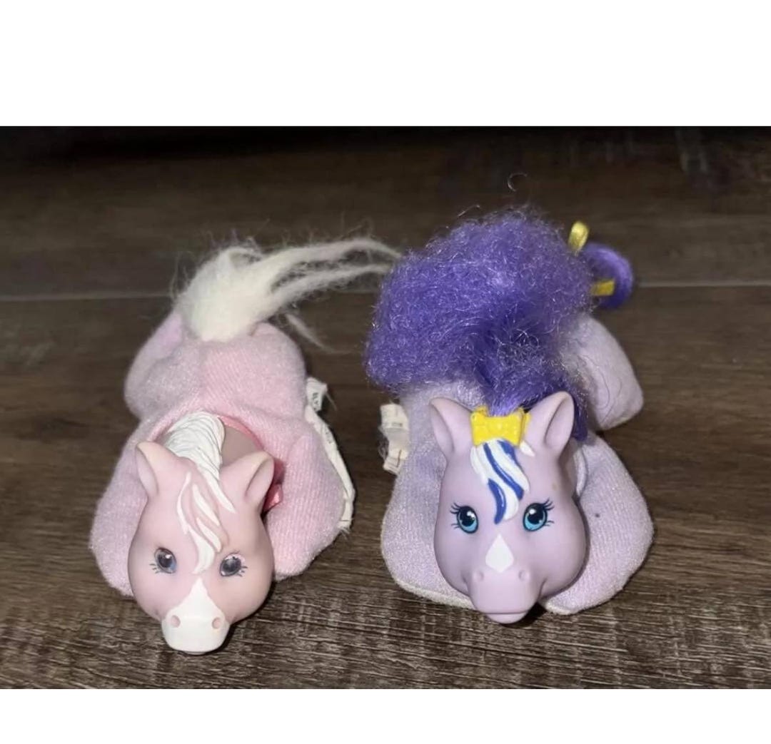 1993 Hasbro Playful Hair Ponies Pony Surprise Purple and Pink - Etsy