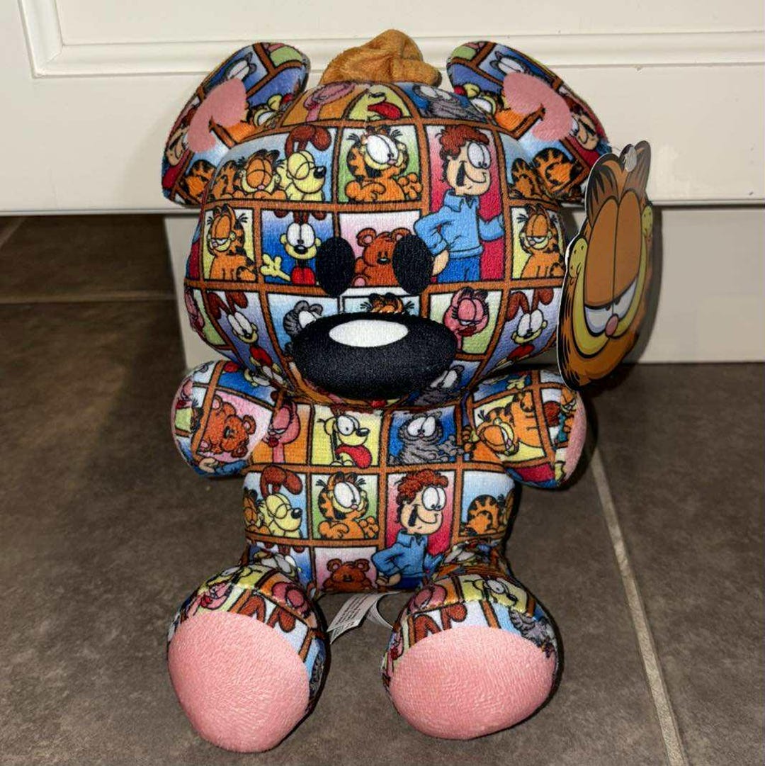 Pooky Bear Garfield Plush Toy Special Edition Sticker Bomb 10 Inch - Etsy