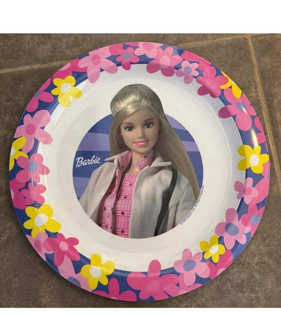 2000 Mattel Barbie Melamine Dinnerware Plate Kids - Etsy