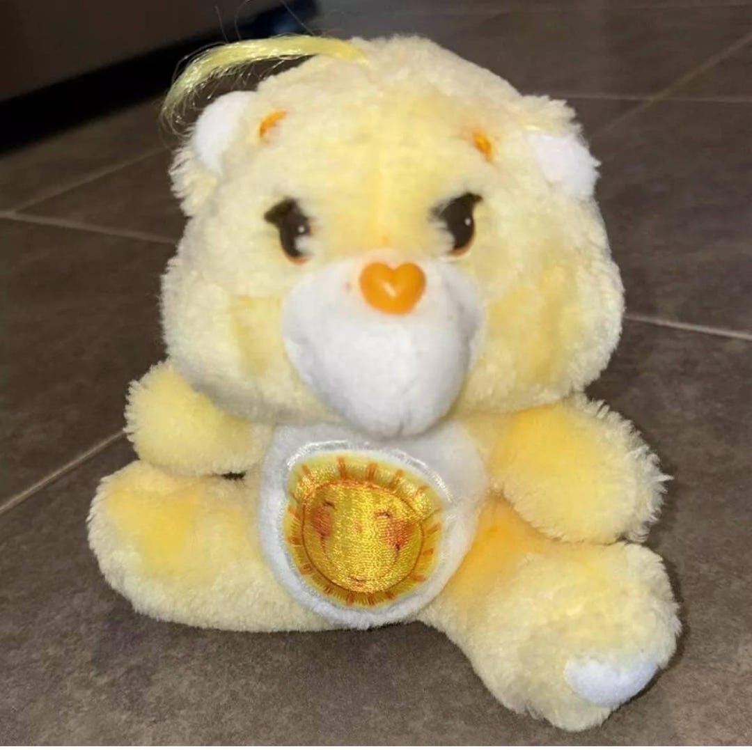 1983 Funshine Sunshine Care Bear 6" Plush Toy - Etsy