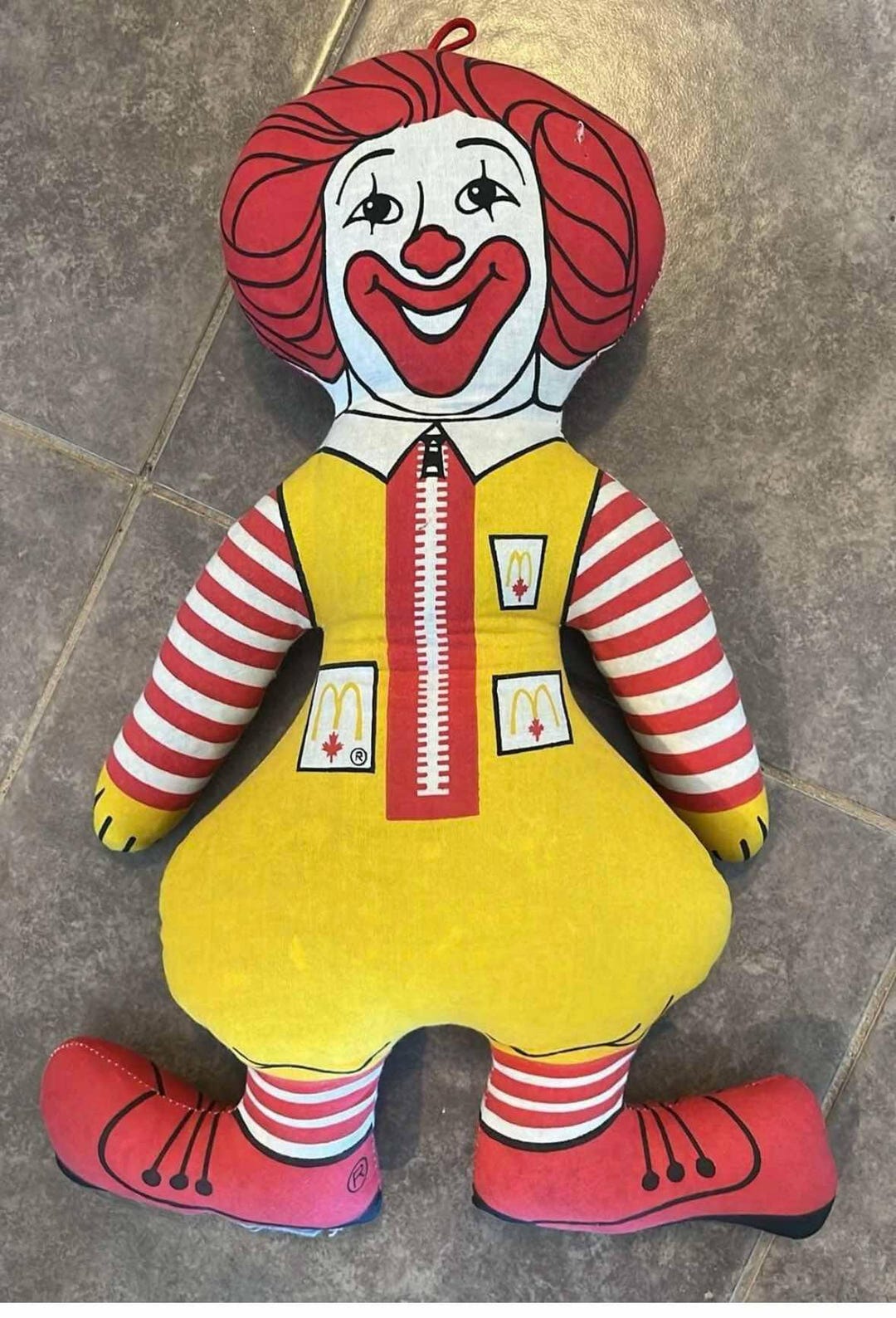 1984 Mcdonalds Ronald Mcdonald 16" Plush Cloth Doll Canada Large Size ...