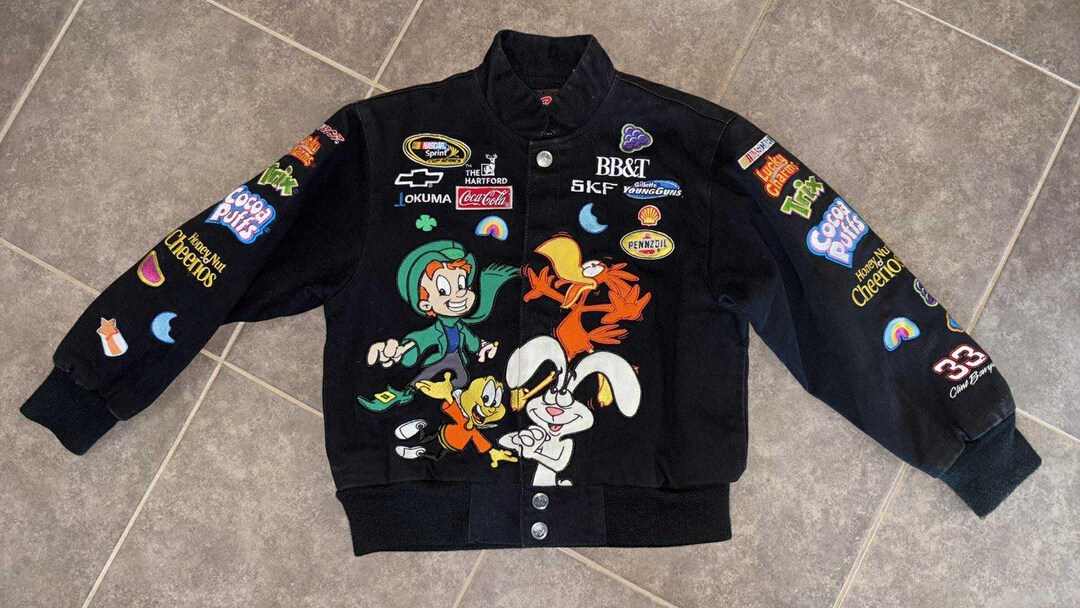 NASCAR Clint Bowyer #33 Small Twill Jacket Cocoa Puffs Trix, Lucky ...
