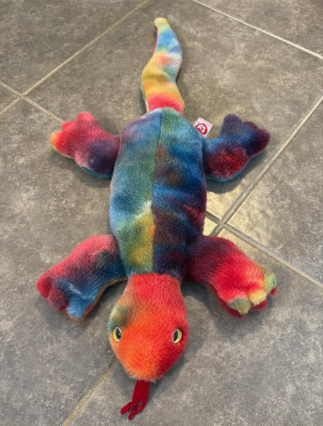Vintage Ty Beanie Buddies 1999 Lizzy the Lizard Tie Dye Soft Plush - Etsy