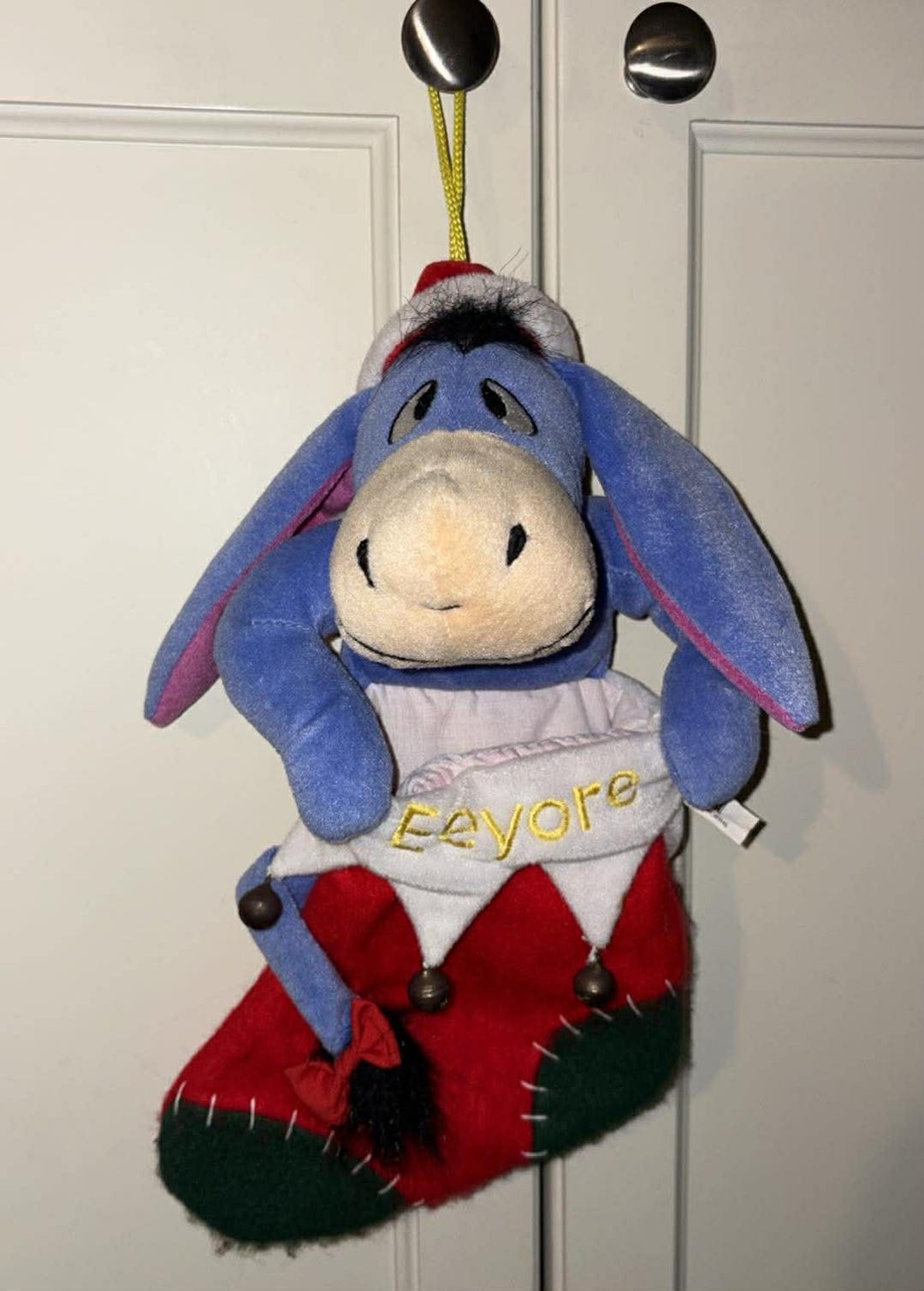 Disney Eeyore Small Christmas Stocking Stuffed Head Plush Holiday 8 ...