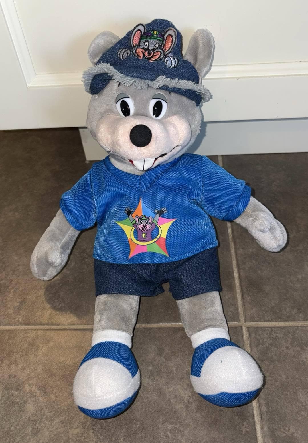 Chuck E. Cheese Plush Stuffed Animal With Logo Hat and Shirt 11" - Etsy