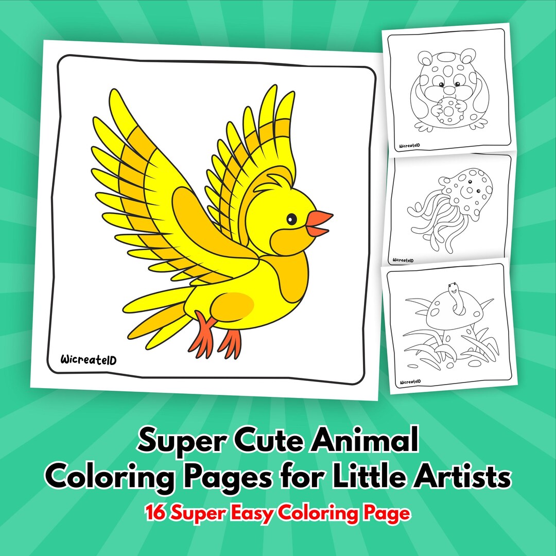 Super Cute Animal Coloring Pages for Little Artists | 16 Pages ...