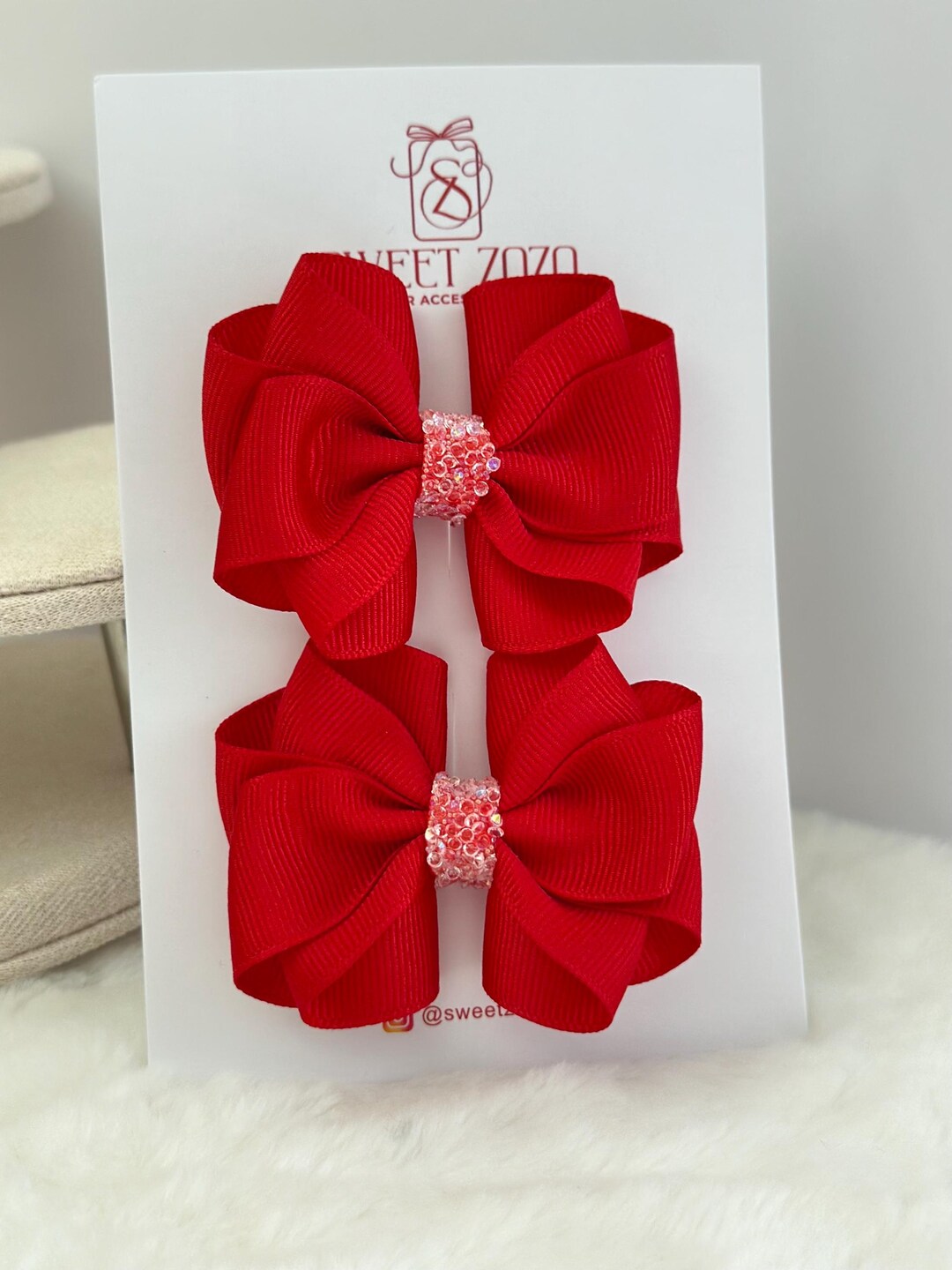 Wave Bow Clip Set : Classic Hair Accessory for Girls - Etsy