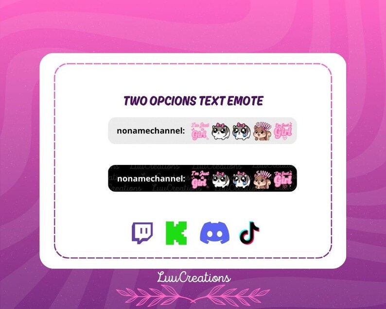 Twitch Emote I'm Just a Girl - Etsy