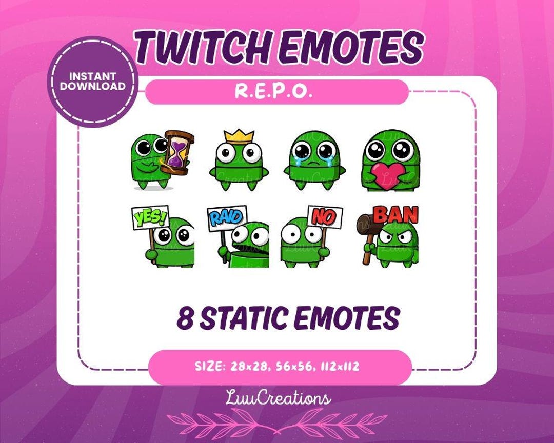Twitch Emotes REPO - Etsy