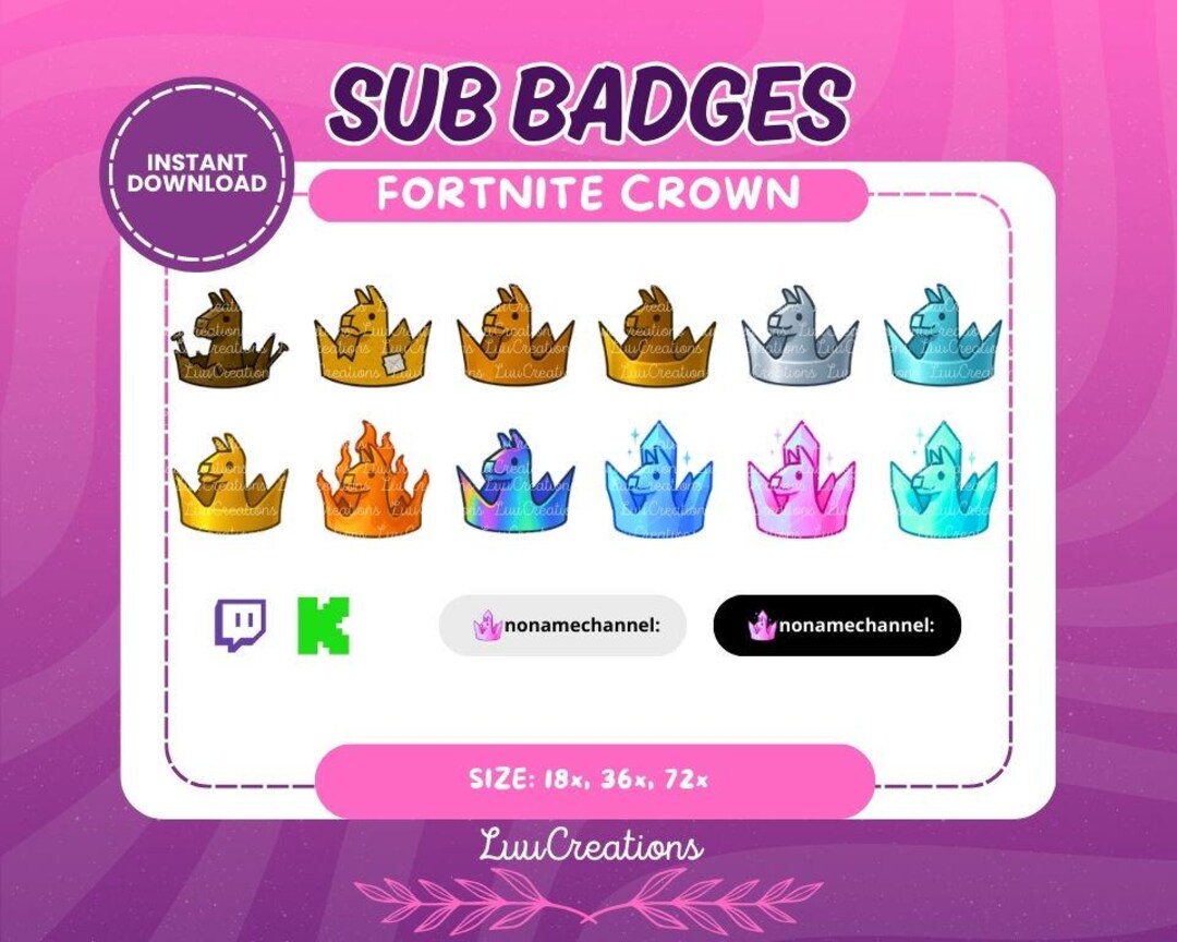 Crown Sub Badges Twitch - Etsy